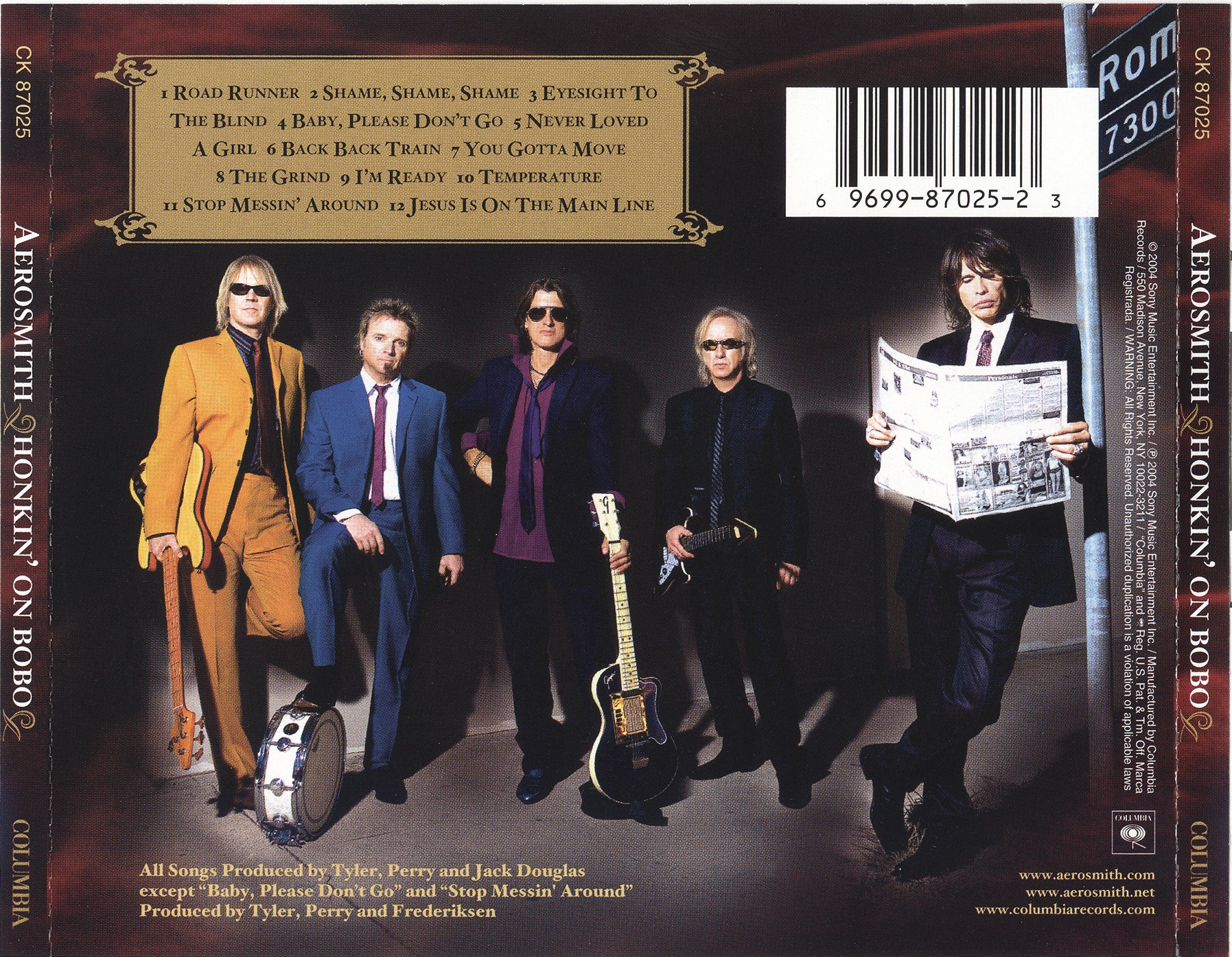 Aerosmith Honkin On Bobo : Back US | CD Covers | Cover Century | Over 1 ...